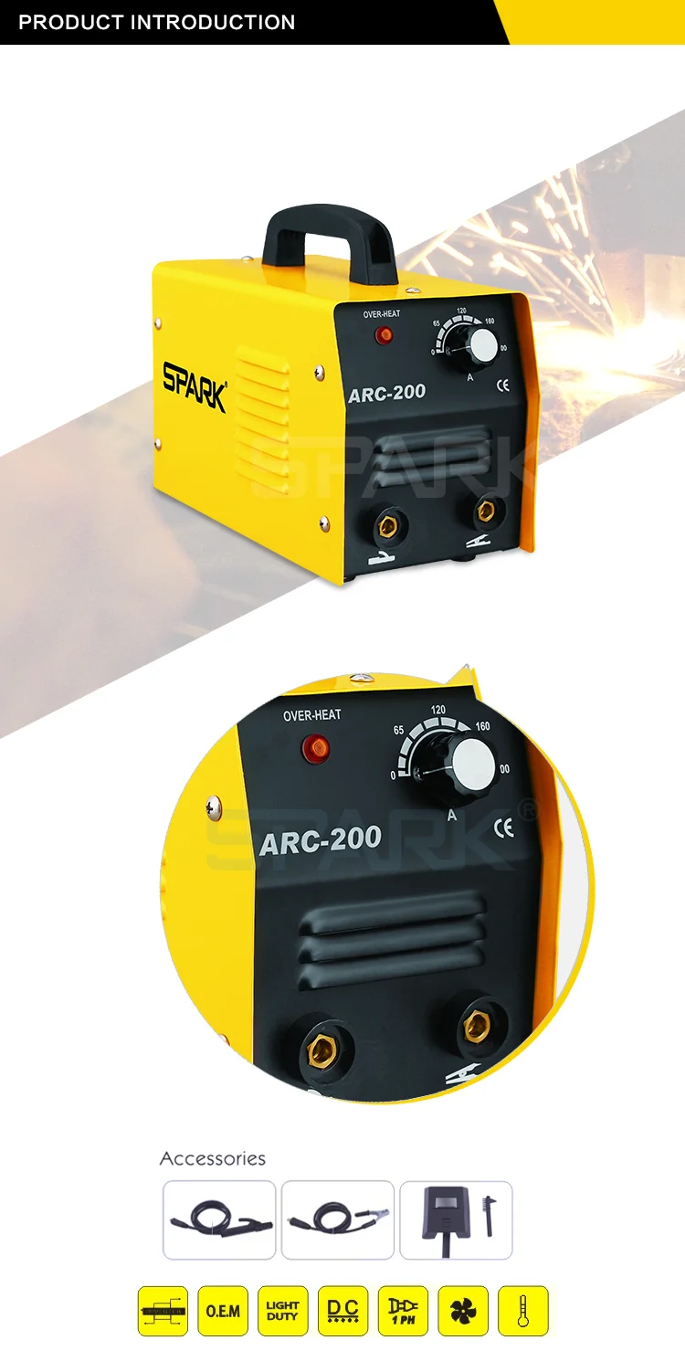 Korea Family Use Portable Handy Stainless Steel Metal Soudure 200a Ac ...