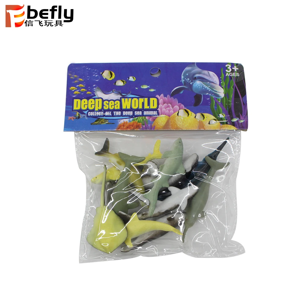 Wholesale Deep Ocean Animal Model Small Plastic Toy Shark - Buy Small ...