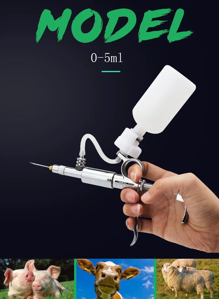 2ml 5ml Automatic Pistol Vaccine Medicine Syringe Chicken Duck Pig ...