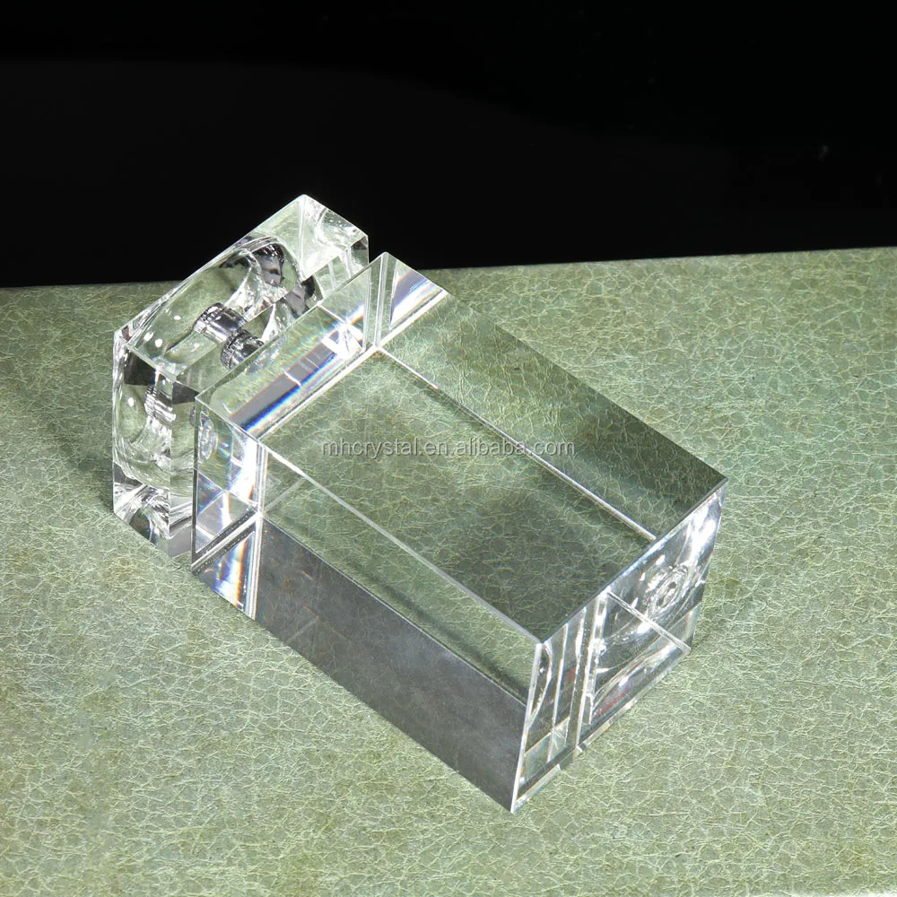 Led Light up Crystal Glass 3d Laser Crystal Cube MH-F0584