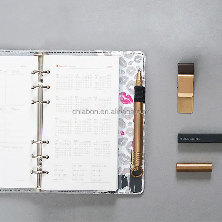 Business Meeting Leather Organizer Day Planner Spiral Notebook - Buy ...