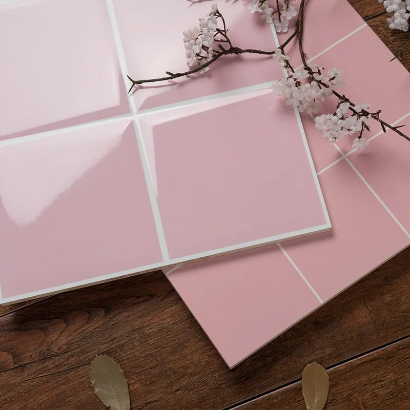 Wholesale Pure Pink Ceramic Floor Bathroom Mosaic Tiles