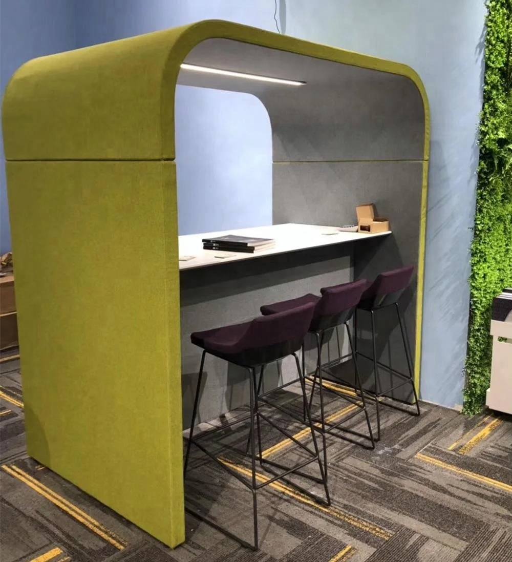 Luxury Office Mini High Bar Table And Chair With Upholstery U Shape ...