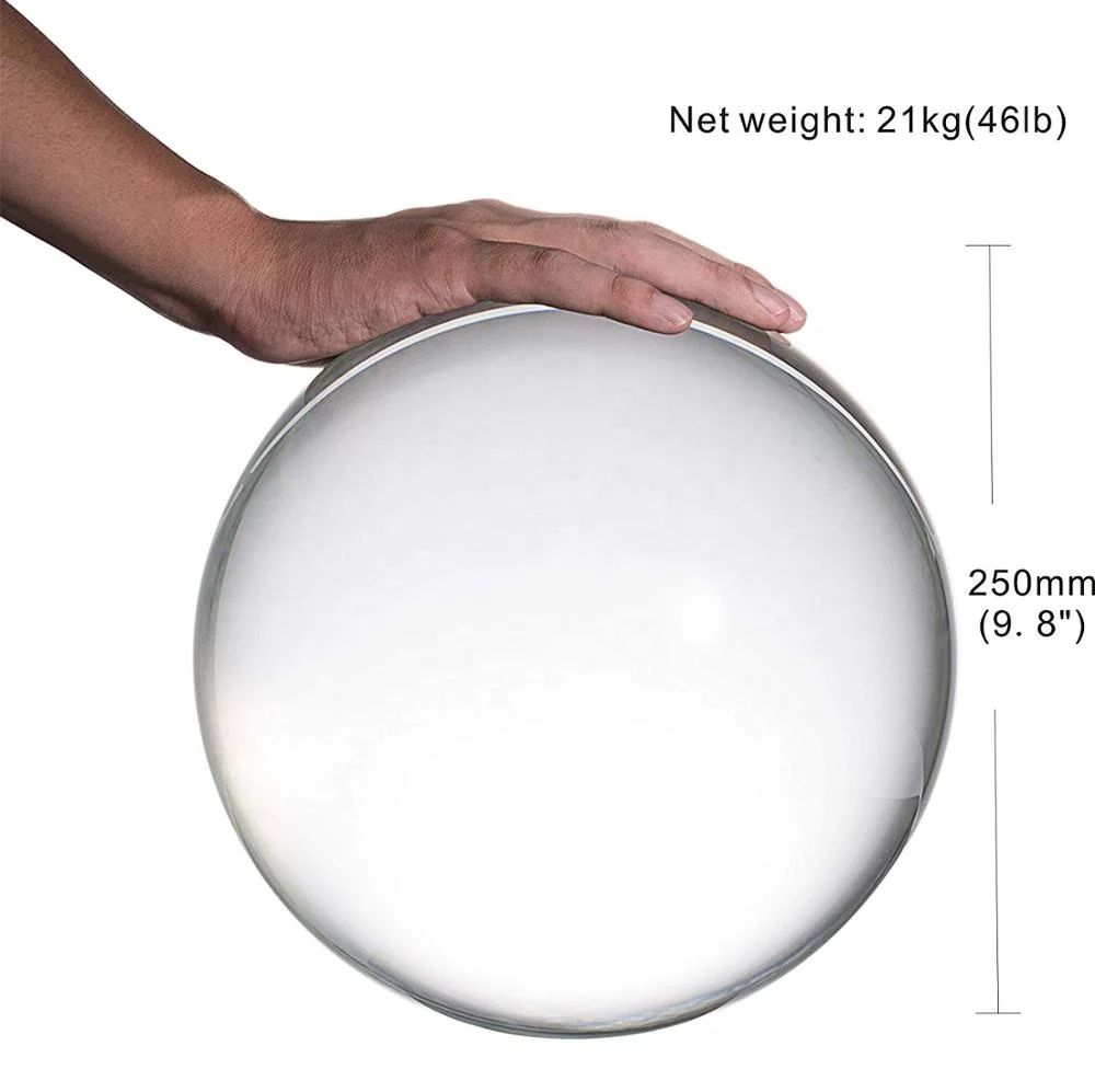 Huge 250mm Feng Shui Crystal Ball Sphere with Wooden Stand - Ideal for ...