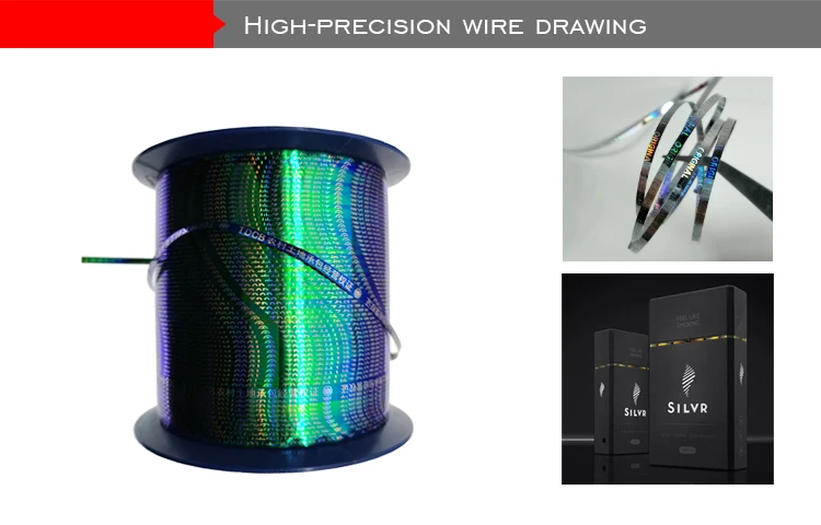 0.8MM Hologram Security sewing Thread with UV Print and Embedded Logo ...