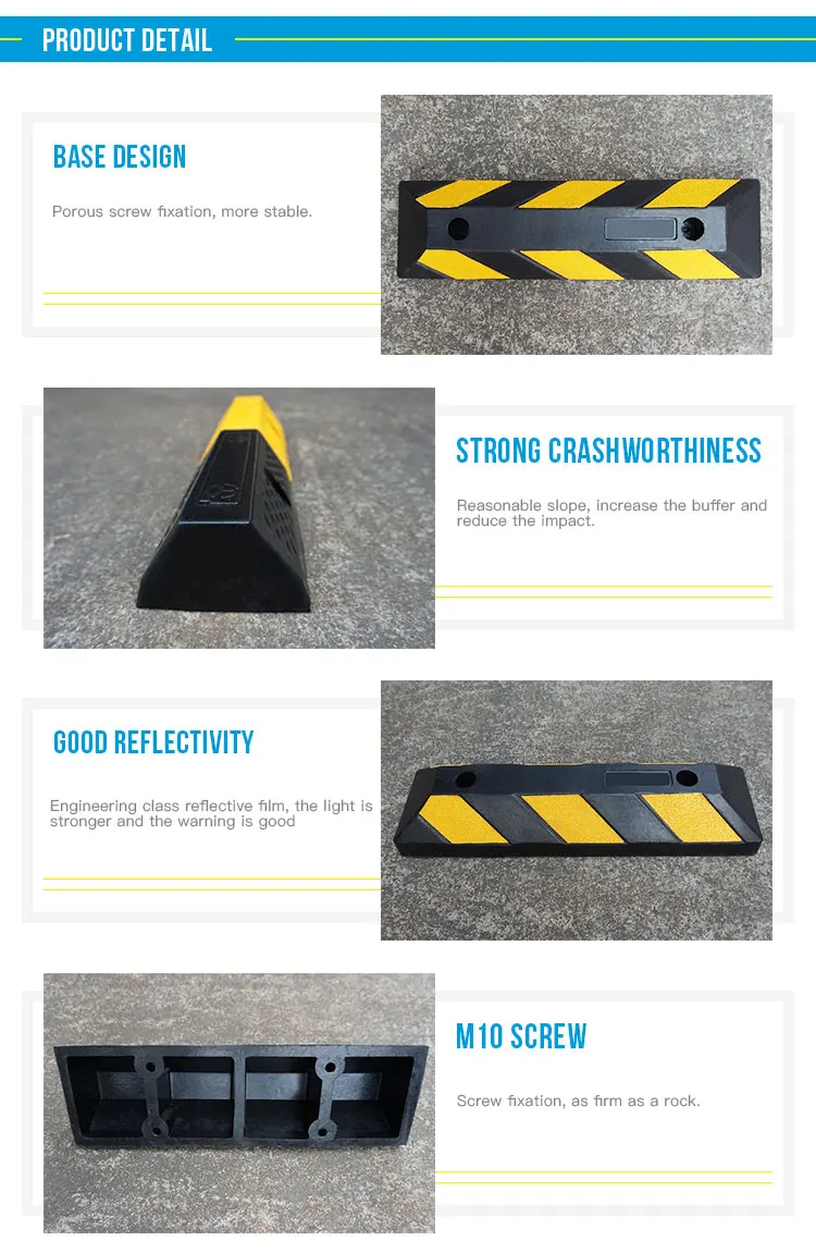 Eco-friendly Rubber & Plastic Materials Wheel Stopper - Buy Wheel ...