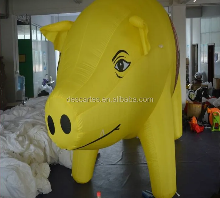 Outdoor Cute 5m Tall Huge Inflatable Pig Mascot For New Year Festival ...