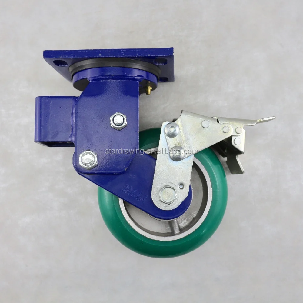 Ss 6 Inch Shock Absorber Trolley Caster Wheel Industrial Caster Wheel ...