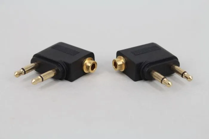 Dual 3.5mm Male to 3.5mm Female Airplane Headphone Adapter