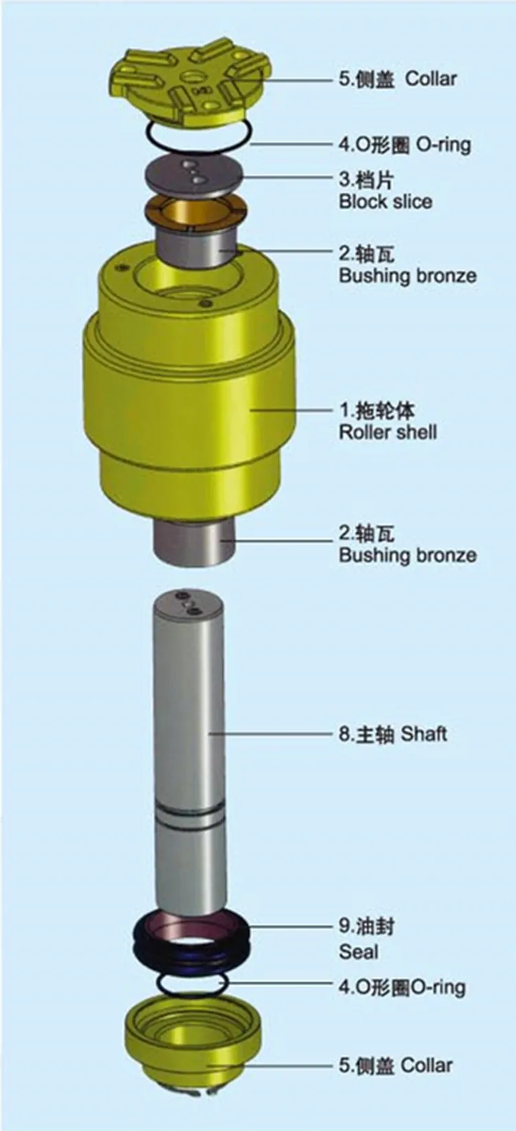 Doosan Excavator Upper Roller DX225 - Durable & Reliable