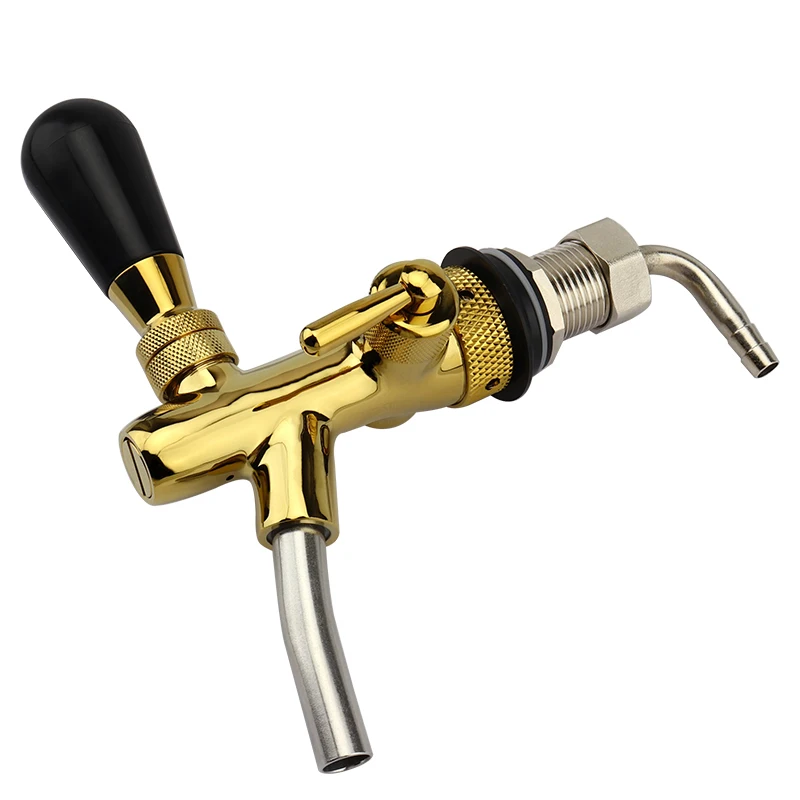 Homebrewing Adjustable Draft Beer Faucet Tap 2 in 1 Beer Tap Chrome ...