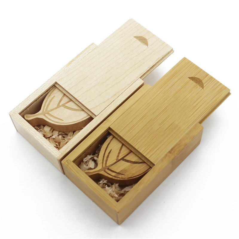 Wooden Leaf Usb Flash Drive 4GB Leaves Memory Stick 16GB Pendrive 32GB ...
