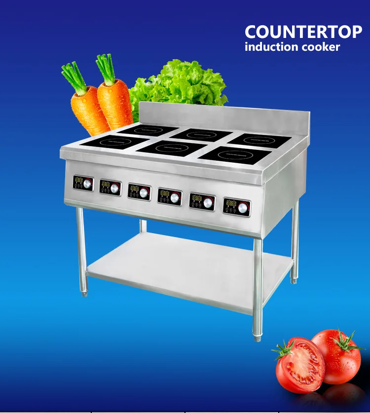 Heavy Duty 6 Burner Electric Induction Cooker for Hotels