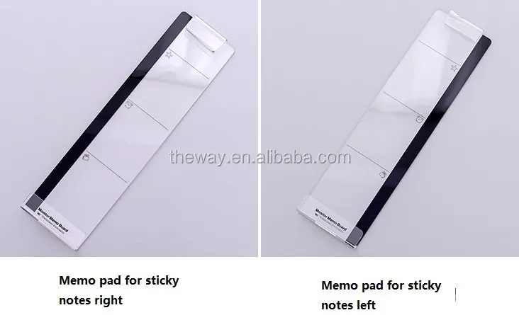 Message Boards Computer Screen Acrylic Memo Pad for Sticky Notes Right