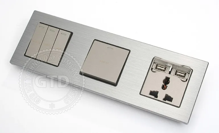 Hotel Smart Use Lights Bedside Control Panel - Rocker Switch with USB Ports