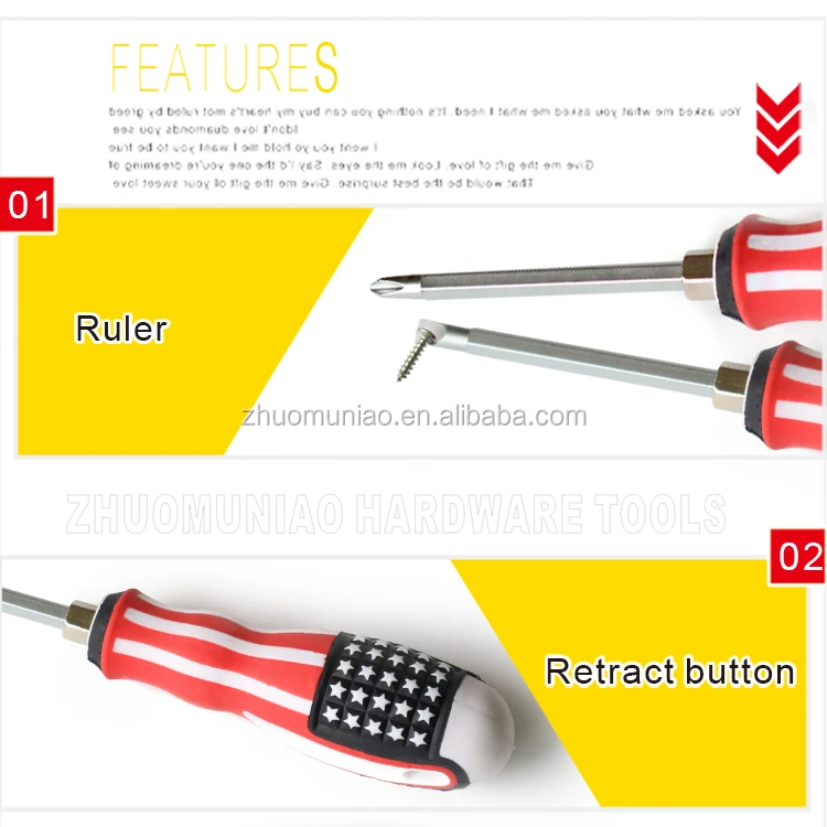 Wholesale Special Phillips or Slotted Head Screwdriver American Flag ...