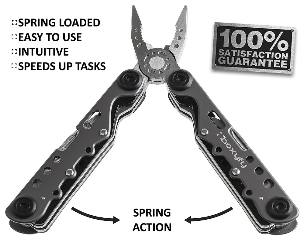 Multitool 14 In 1,Titanium Coated Handles,Sprung Loaded Pliers,Knife ...