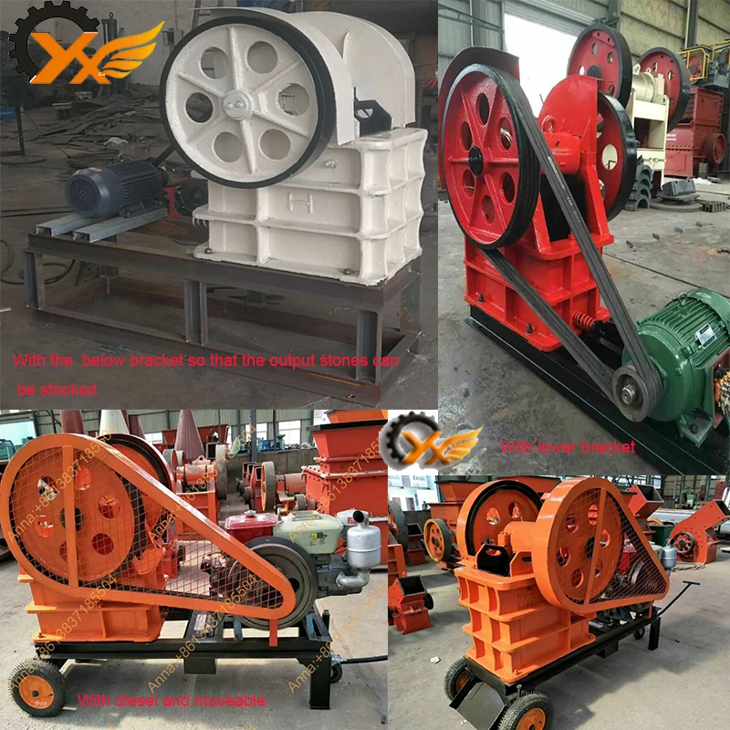 Mobile Portable Small Jaw Crusher - Rock Stone Crushing Machine Pe250x400