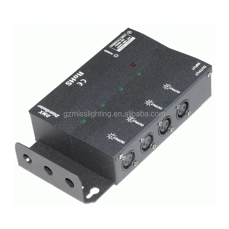 4 Way DMX Distributor - Amplify and Split Signal Efficiently