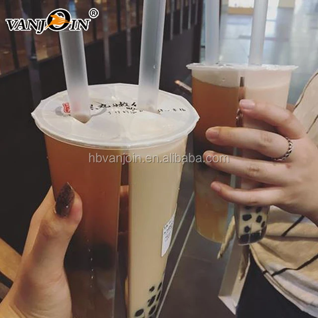 700ml Disposable Boba Tea Split Plastic Cup With Lid - Buy Split ...
