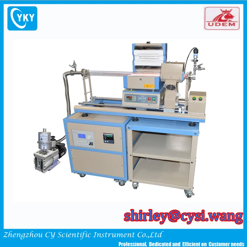 1200c Rotation Powder Ald 4" Tube Furnace System With Liquid Vapor ...