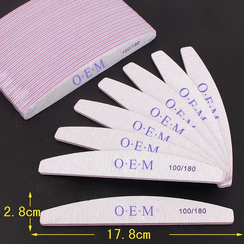 2017 Custom Printing Zebra Nail File 100/180 Professional Disposable ...