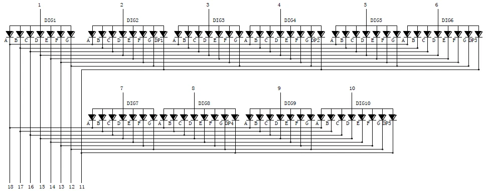 Emitting orange customized 0.47 inch common anode 5 digit 14 segment ...