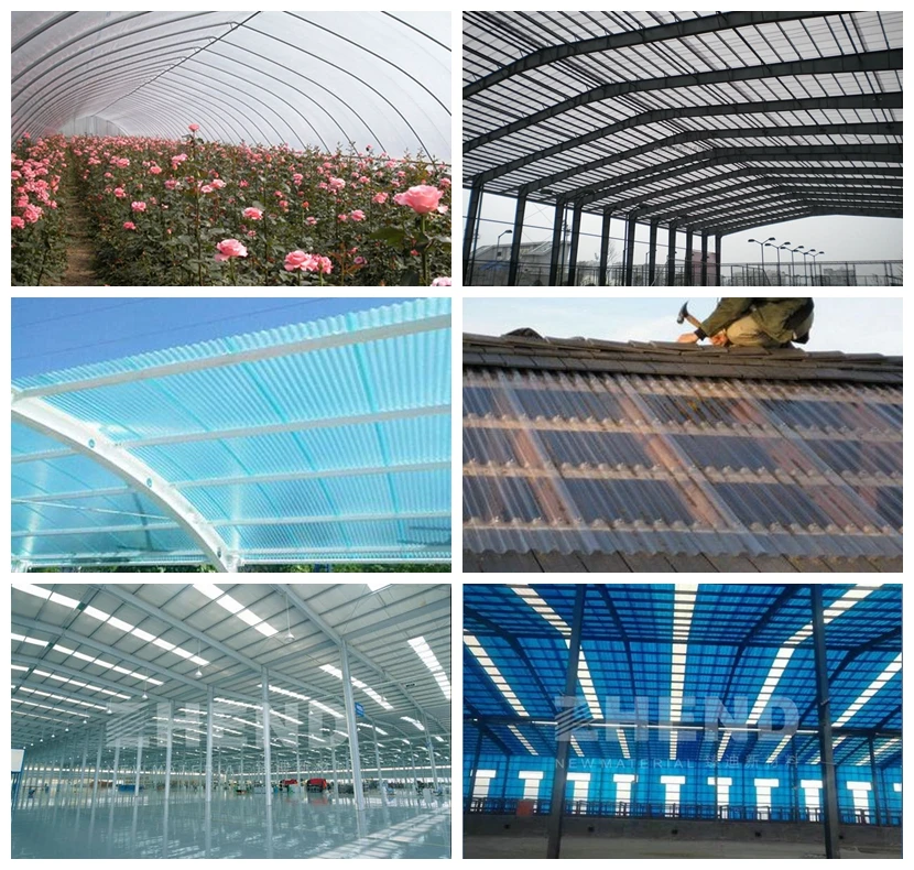 1mm Clear Frp Grp Transparent Flat Roof Sheet Greenhouse