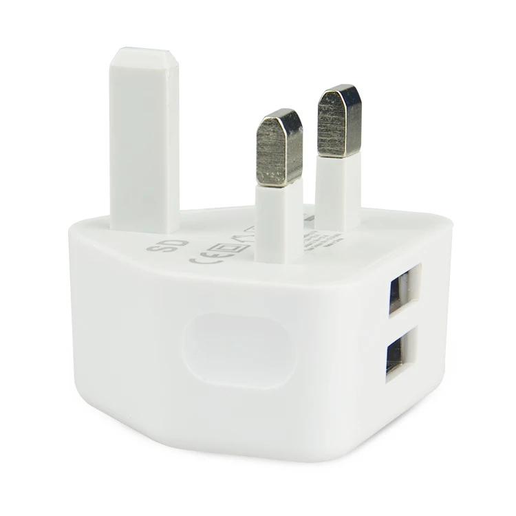 White Ce Rohs Approved Uk Mobile Charger,Uk Plug 3 Pin Charger Usb ...