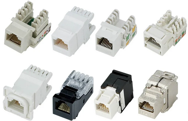 RJ45 Cat6 Cat6A cat7 Keystone Jack Module used lan cable for rj45 ...