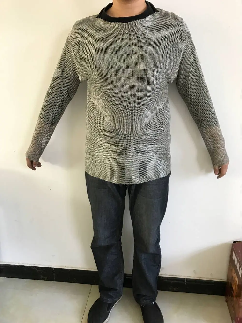 Stainless Steel Ring Mesh Safety Shirt With Long Sleeve - Buy Knife ...