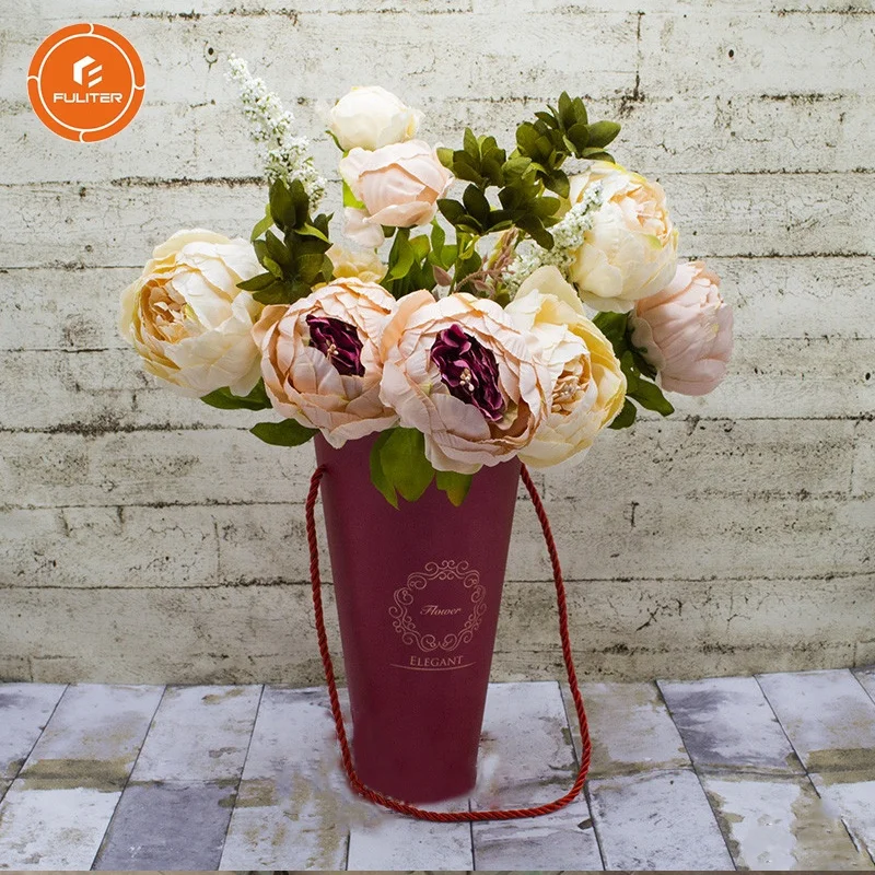 Creative Cone Flower Box Unique Design Paper Cone Shaped Packaging Box ...