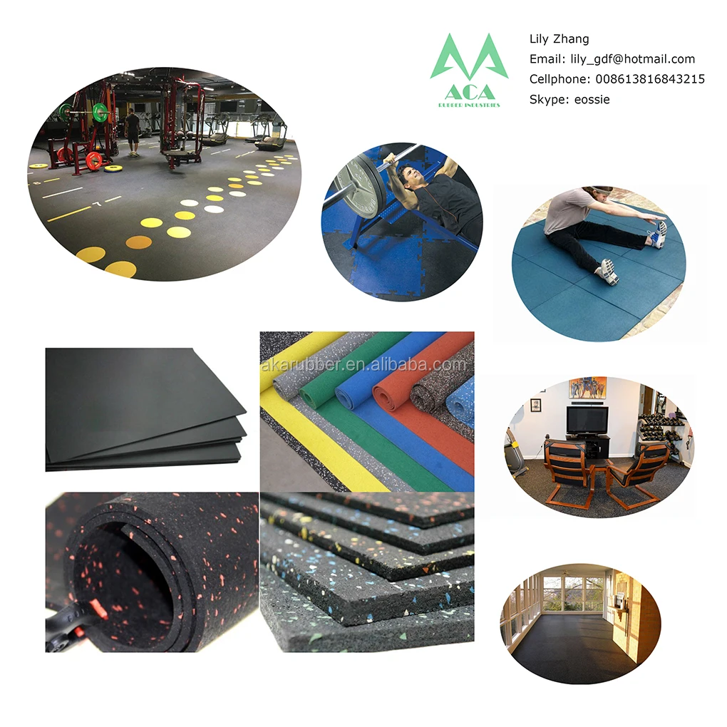 10mm Thick Black Rubber Floor Mats For Gym - Buy Black Rubber Floor Mat ...
