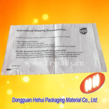 Manufacturer Ups Packing List Envelope With Ziplock - Buy Packing List ...