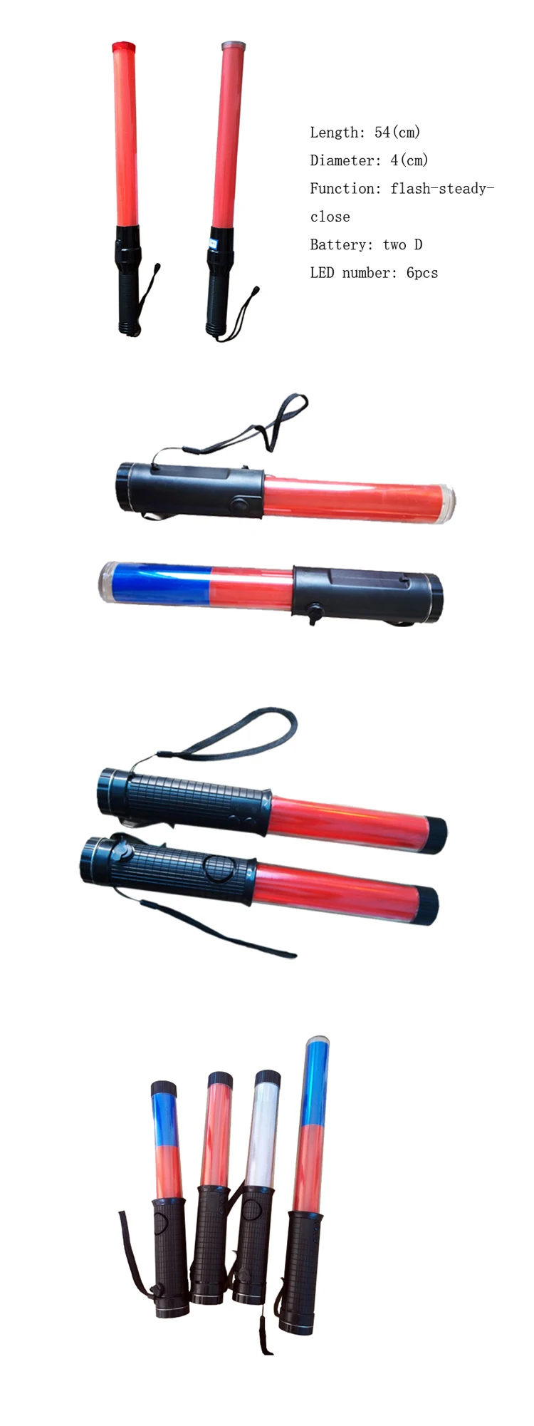 LED Traffic Signal Wands - Safety Traffic Baton for Roads