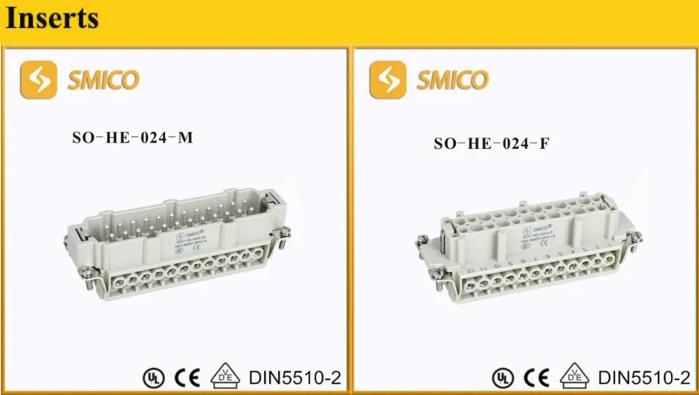24 Pin Industrial Multipin Heavy Duty Connector HE-024
