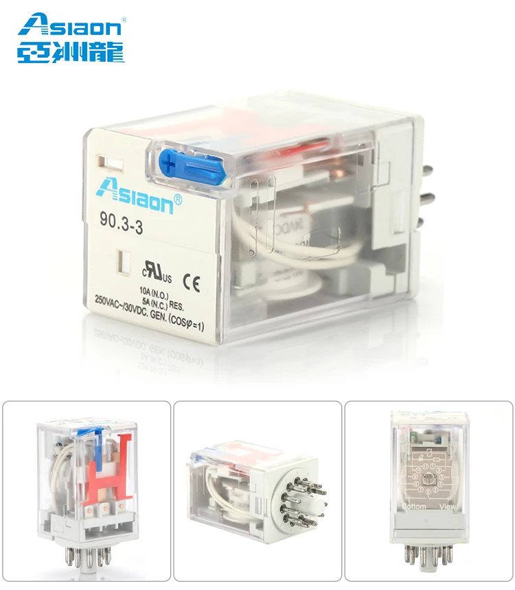 Asiaon Relay - Cheap 24V DC Relays with 11 Pin Contacts