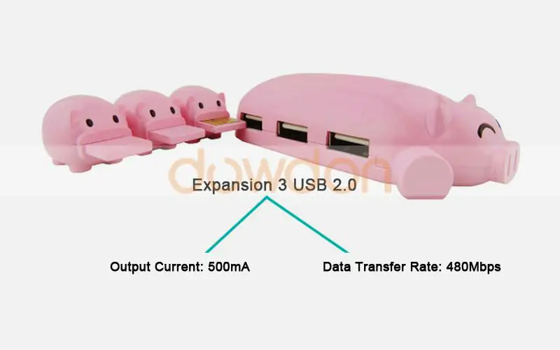 Nouveauté incroyable Hub USB avec 3 petits cochons Hub Ordinateur ...