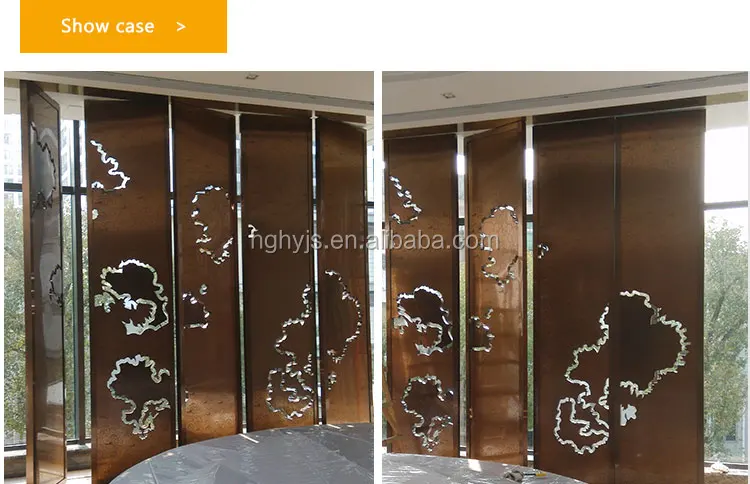 Rose Gold Room Partition - Foldable Wall Dividers for Bedroom
