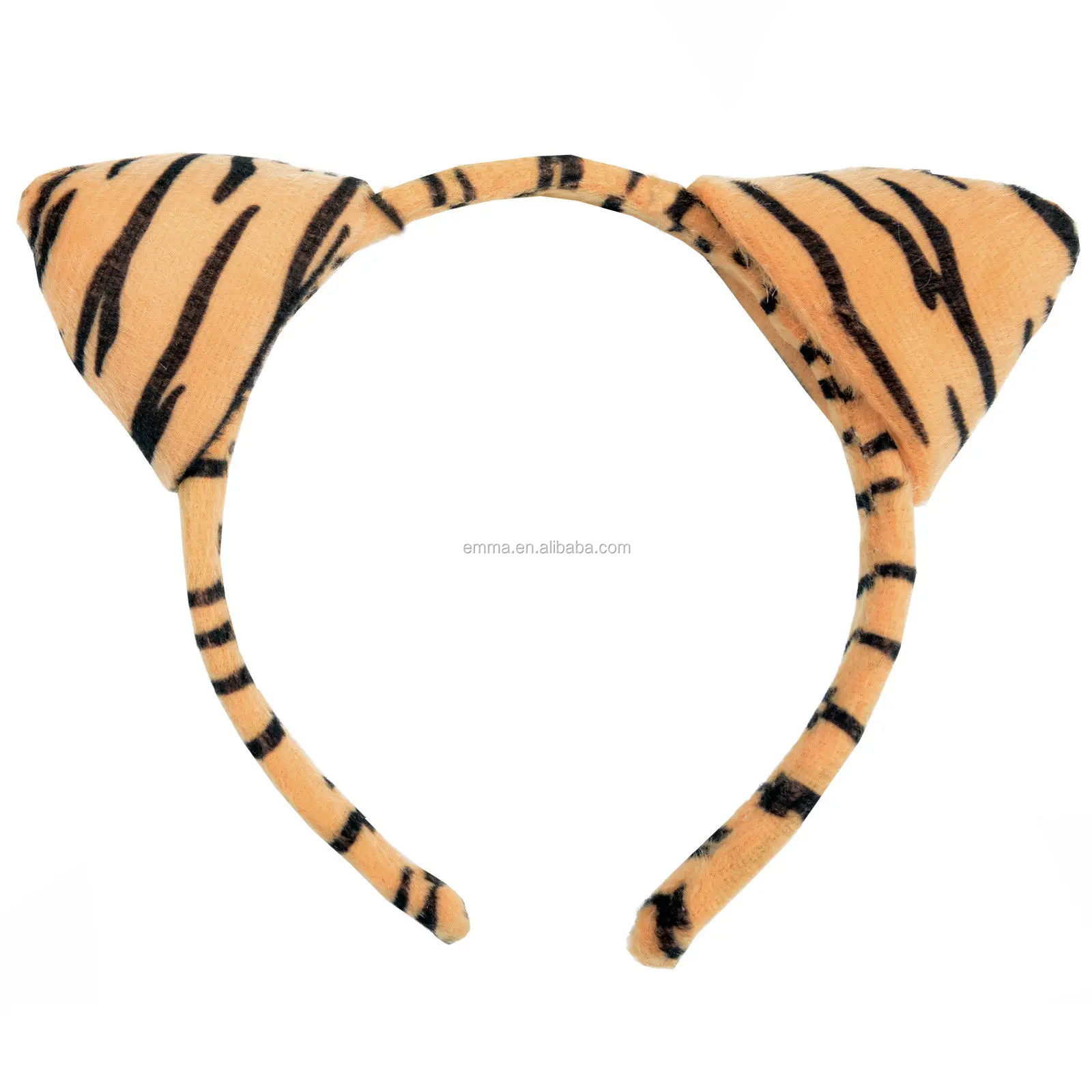 Animal Tiger Ears Print Hairband Headband Head 80s Fancy Dress Hair ...