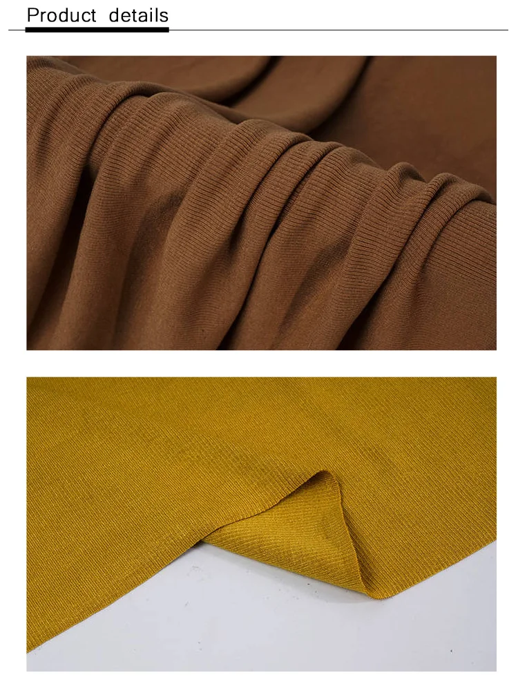 Knitted Rayon Spandex French Rib Fabric - Versatile & Durable