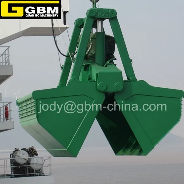Ship 6-12 M3 Clamshell Grab Bulk Cargo Hydraulic Grab Bucket For Cranes ...