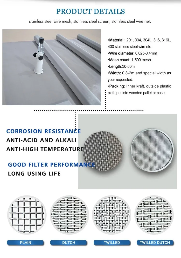 High Quality Stainless Steel Chain Mail Fabric Mesh / 100 Micron ...