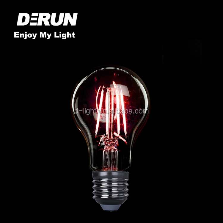 Transparent Glass E27 B22 Color Filament LED A60 Bulb