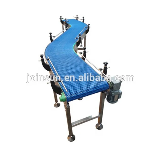 90 Degree Curved Modular Flat Belt Conveyors - Kingpacking