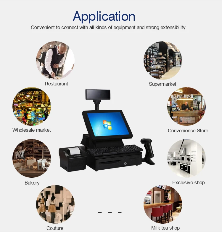 15" Point of Sale POS Complete System with Pole| Alibaba.com