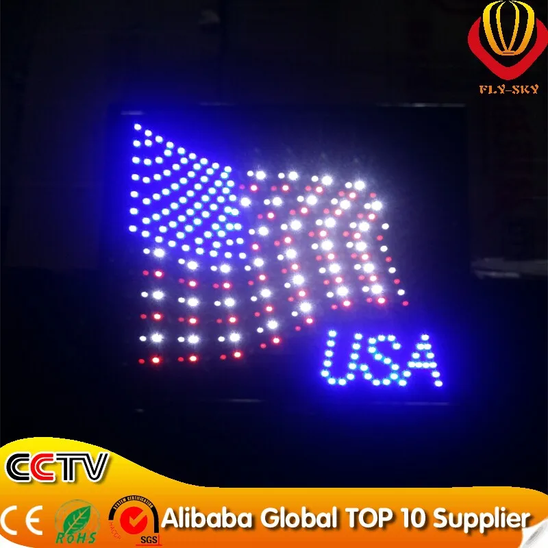 Decorative Novelty Led Usa Flag Signs For Wall Decor Man Cave Wet Bar ...