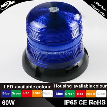 60w Blue Led Flashing Beacon Light /led Magnetic Mount Strobe And ...