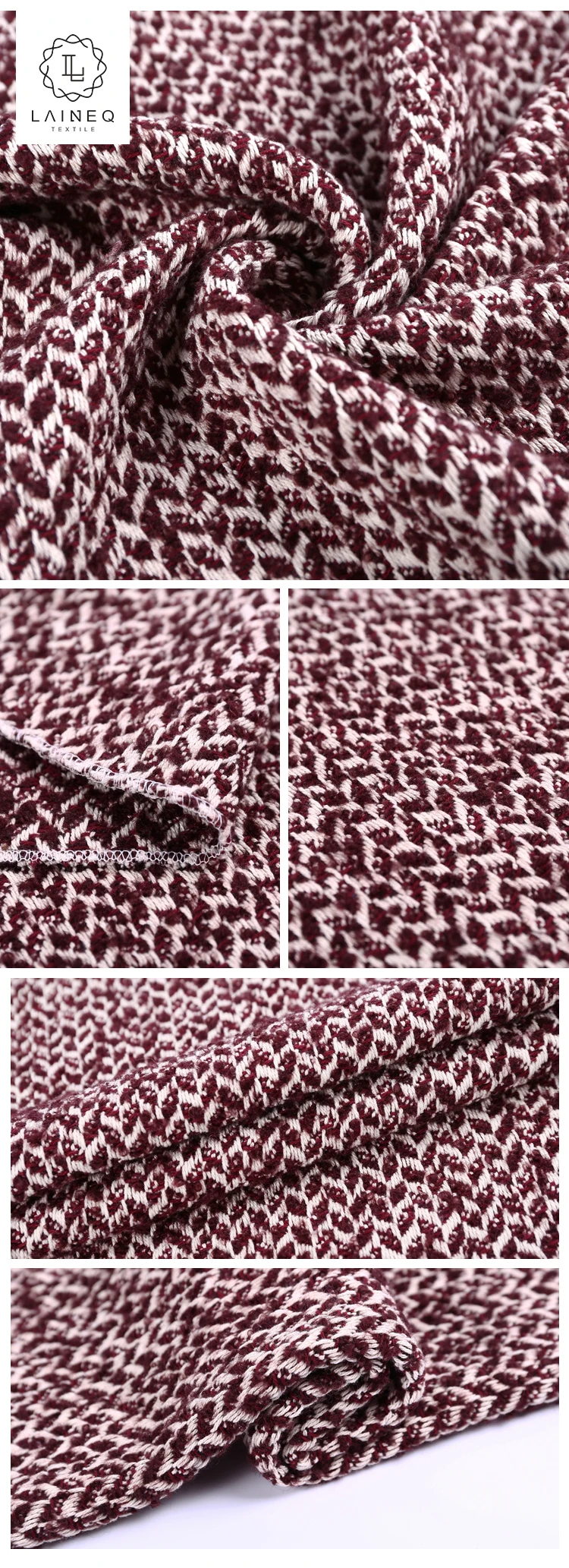 New Products Textured Red Boucle Flannel Wool Tweed Blend Fabric - Buy ...