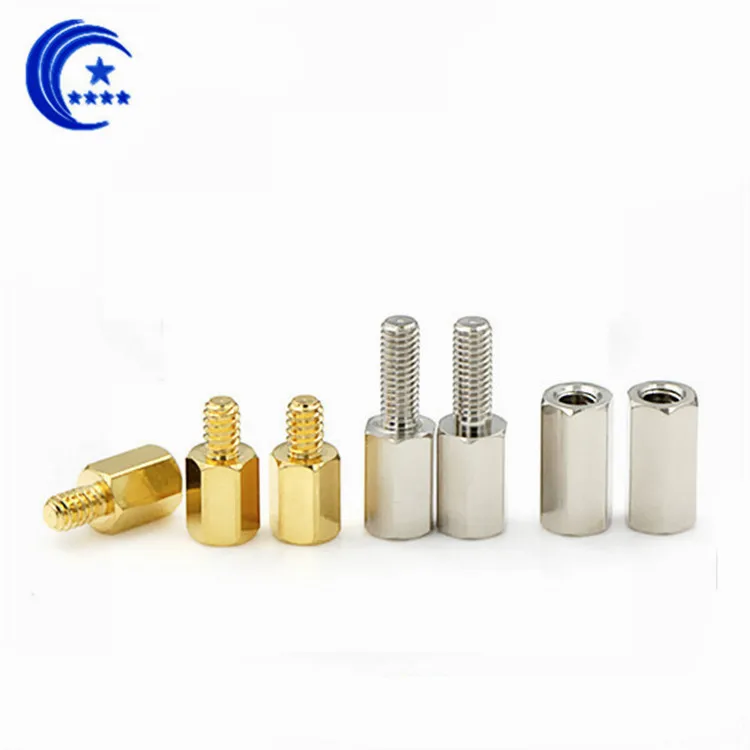 Brass M2 Motherboard Pcb Male-female Standoff Spacers Round Knurled ...